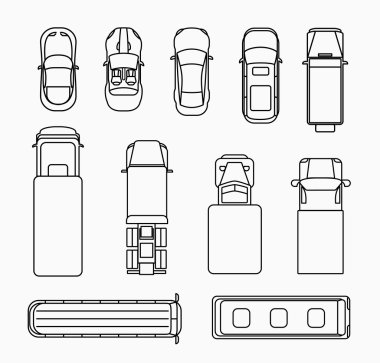 Truck Outline Top View free vector eps, cdr, ai, svg vector ...