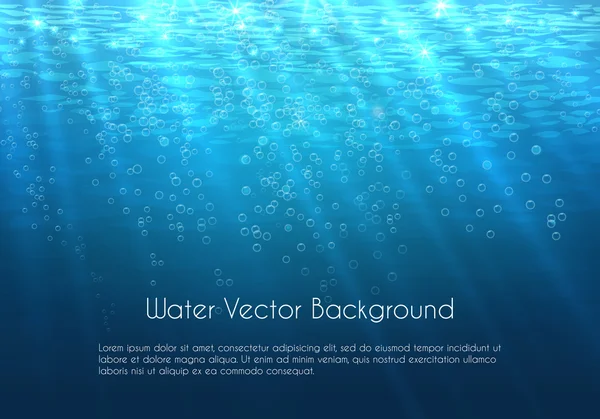 Deep blue water vector background with bubbles - Stock Image - Everypixel