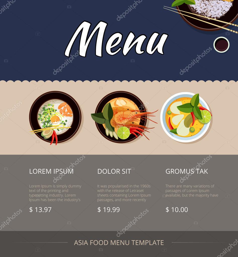 Thai food menu vector template design Stock Vector Image by ©K3star ...
