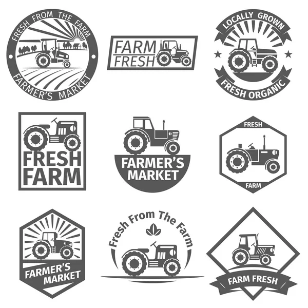 Farm Tractor Logo Agriculture Farming Agricultural Industry Vector ...