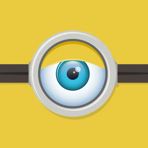 Vector illustration of goggle eyes on yellow color background. Vector ...