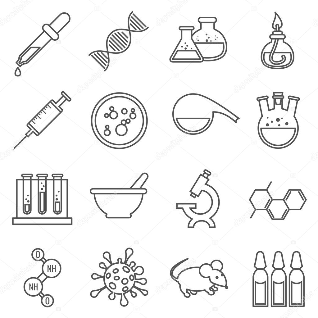 Clinical medical laboratory line vector icons set — Stock Vector © MSSA ... Clinical medical laboratory line vector icons set — Stock Vector © MSSA ...