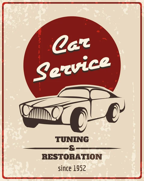 Quick and Cool - Vintage Car Service poster Stock Vector Image by ...