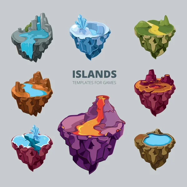 Flying island Vector Art Stock Images | Depositphotos