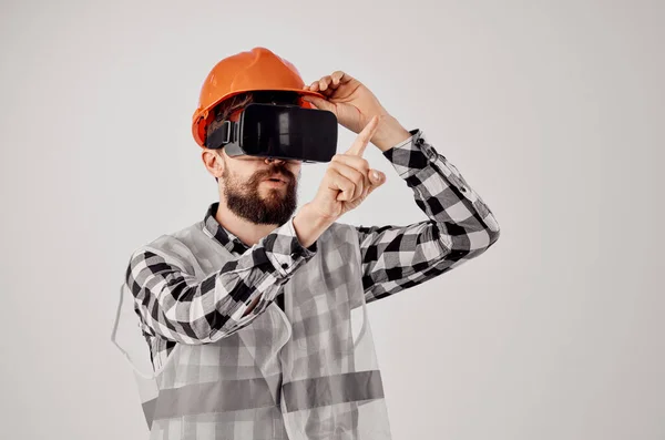 Male builder construction work technique design isolated background ...