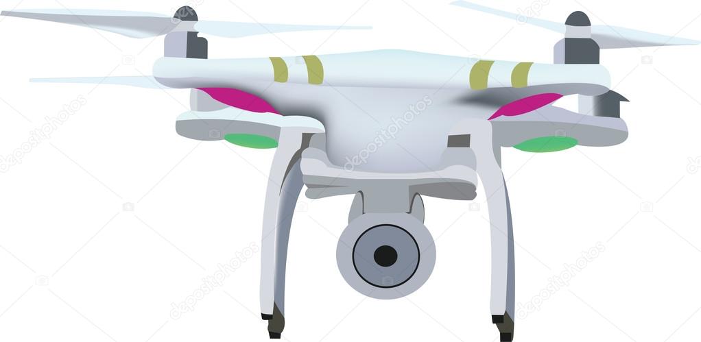 Small flying machine drone Stock Vector Image by ©stanga190 #81431752