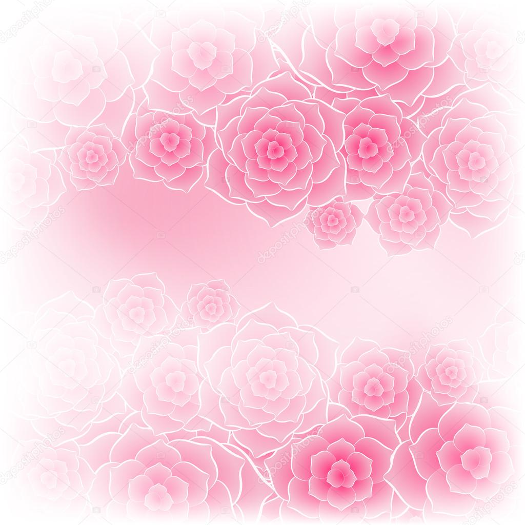 Beautiful pink rose flower background Stock Vector Image by ©vadimrysev ...