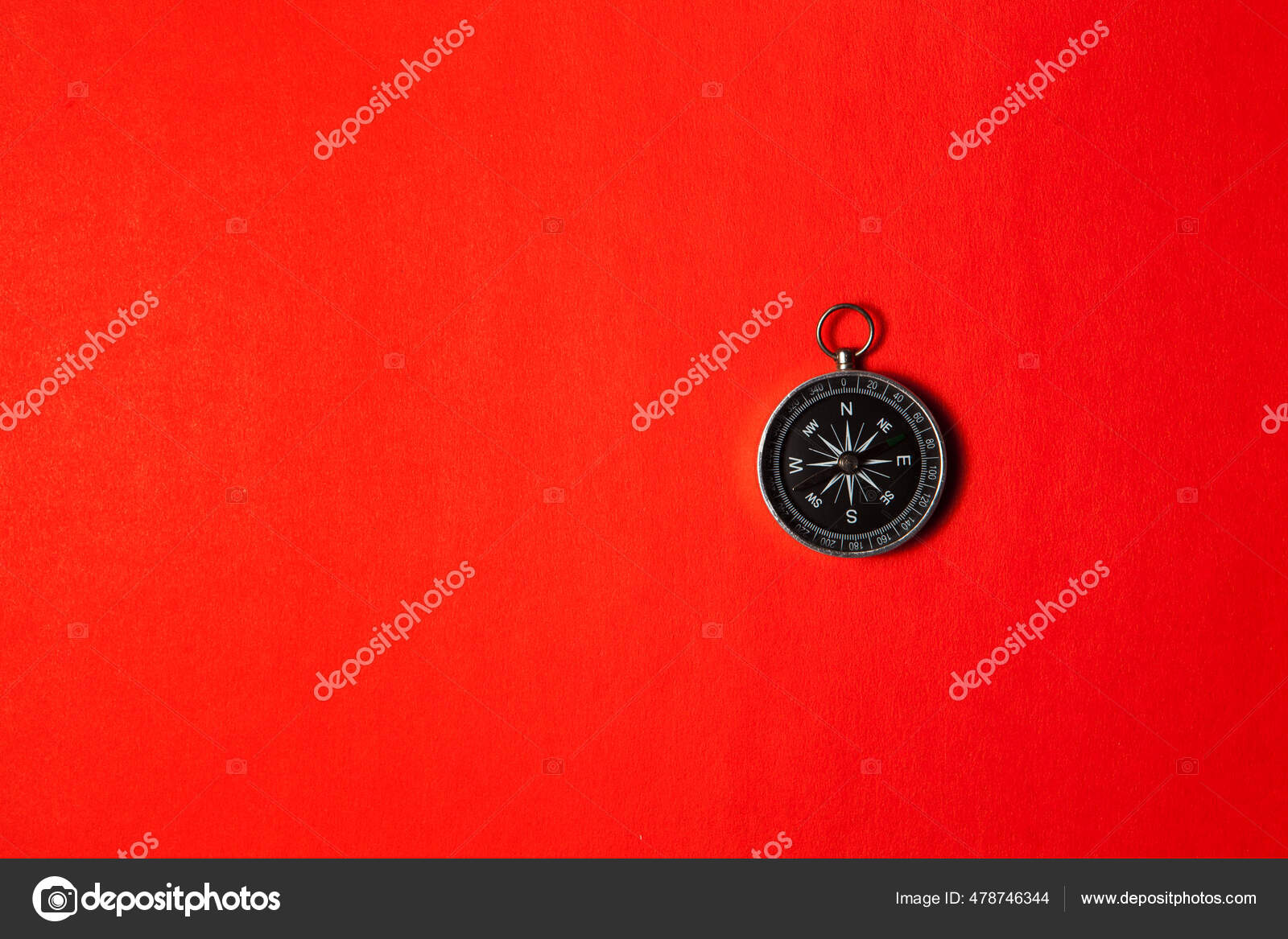 Compass Red Background Concept Signs Symbols Tool Travel Tourism ...