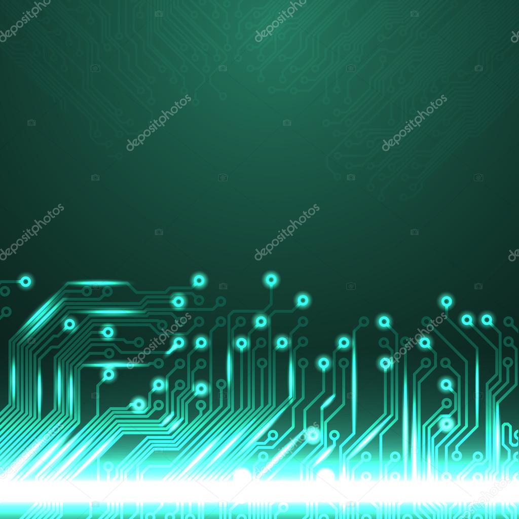 Electronics blue background with circuit board Stock Vector by ...