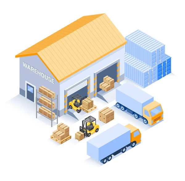 100,000 Isometric forklift Vector Images | Depositphotos