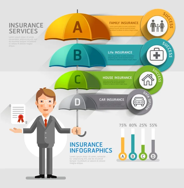 Business insurance character and icons template. Stock Vector Image by ...