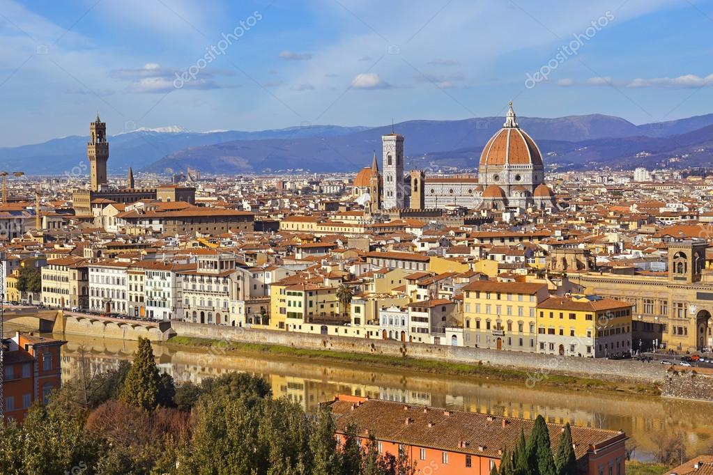 Florence from Piazzale Michelangelo, Tuscany, Italy — Stock Photo ...