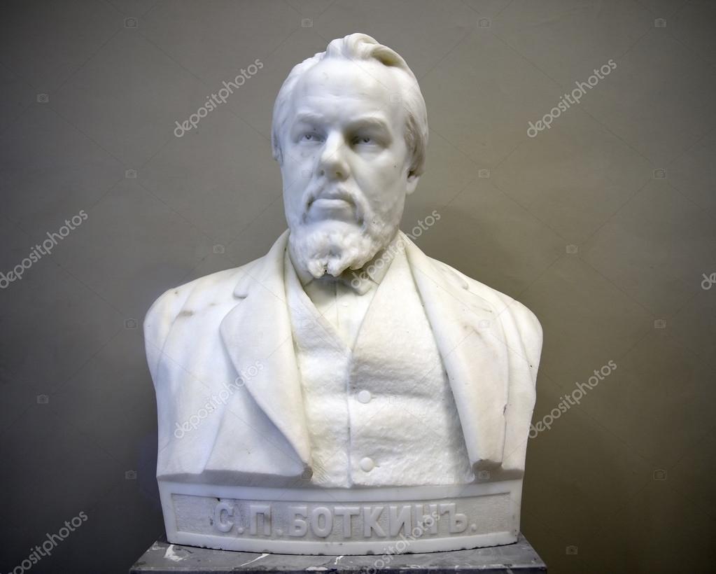 Marble bust of Sergei Botkin by sculptor Mark Antokolsky – Stock ...