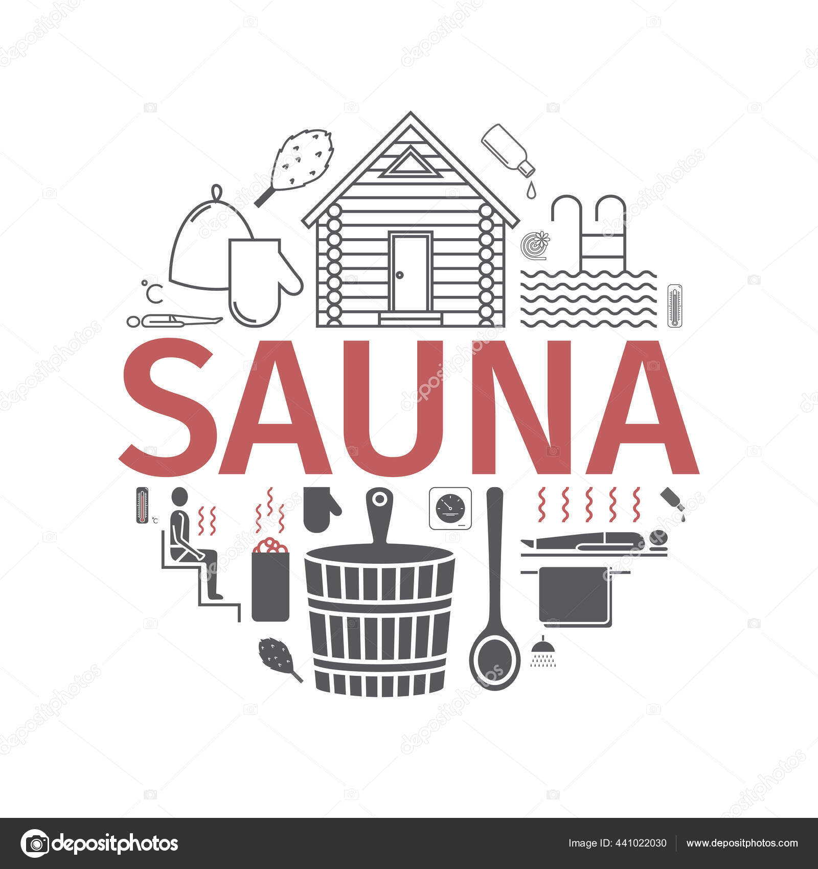 Sauna Sign Line Banner Vector Signs Web Graphics Stock Vector Image by ...