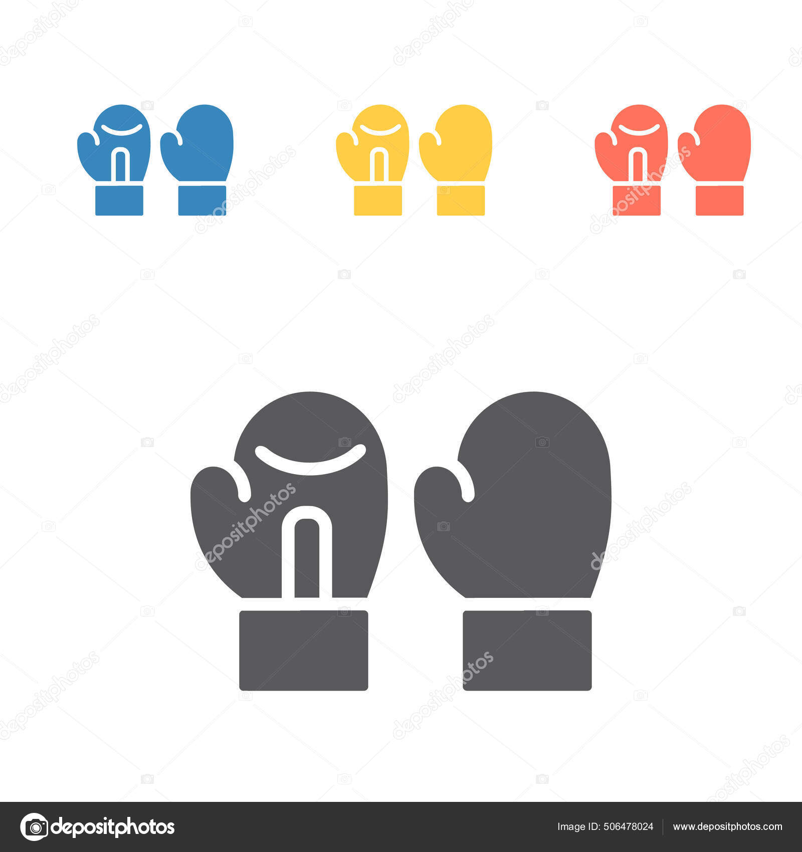 Boxing Gloves Vector Signs Web Graphics Stock Vector by ©Prock 506478024