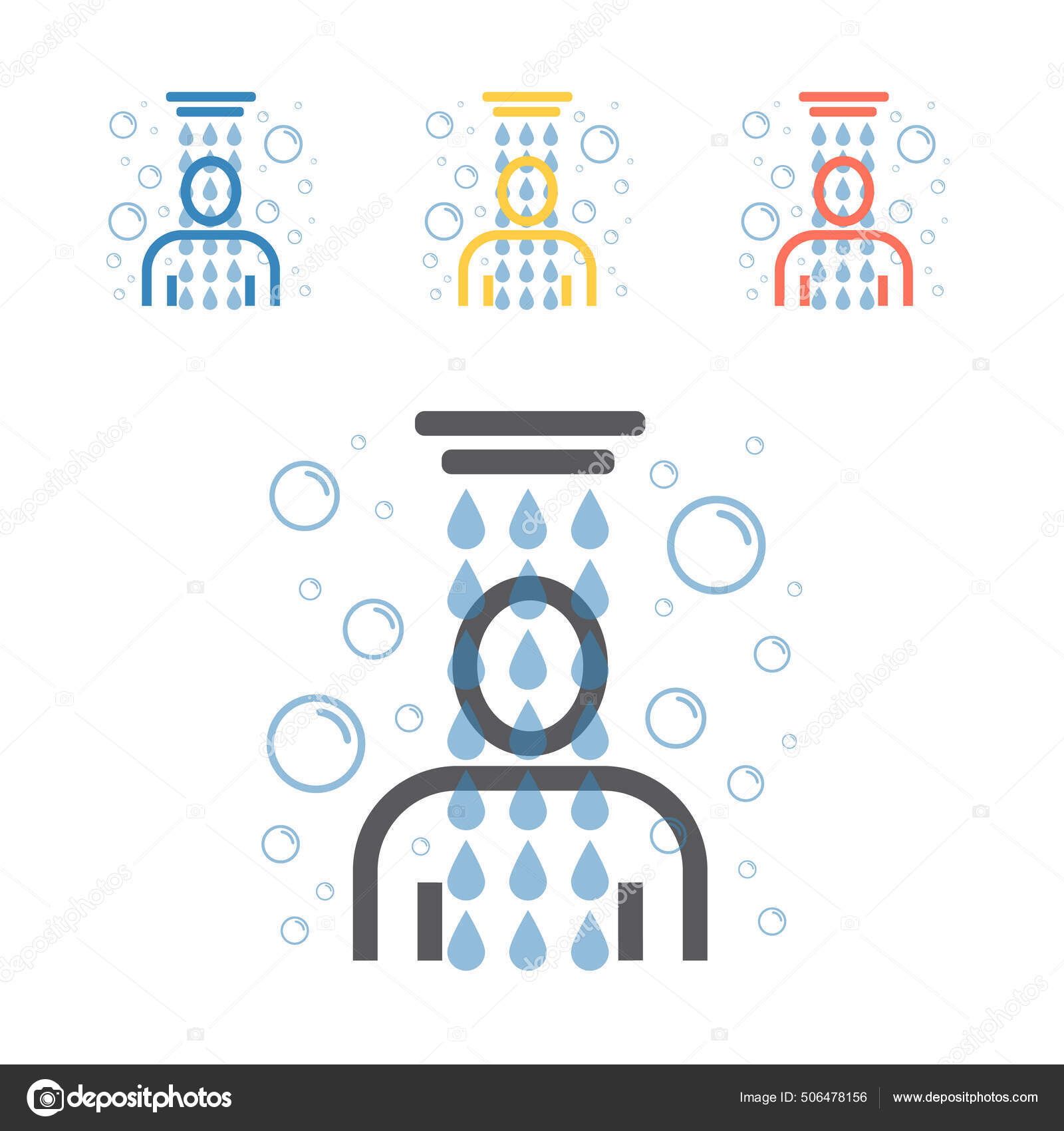 Shower Icon Vector Signs Web Graphics Stock Vector Image by ©Prock ...