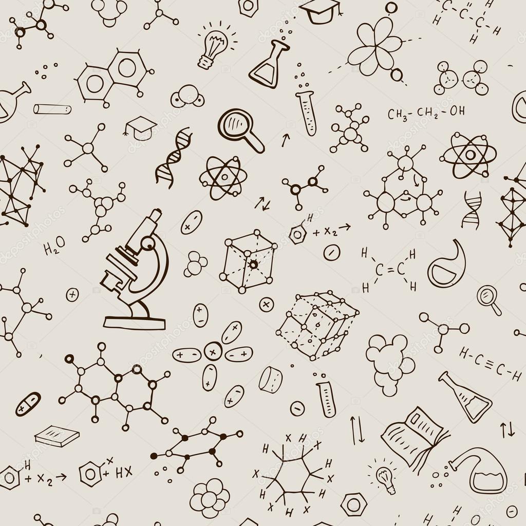 Seamless chemistry background Stock Vector by ©katyaulitina 111606494