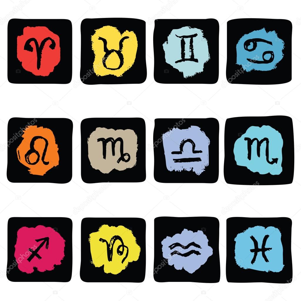 Horoscope Zodiac Star signs, vector set. Stock Vector Image by ...