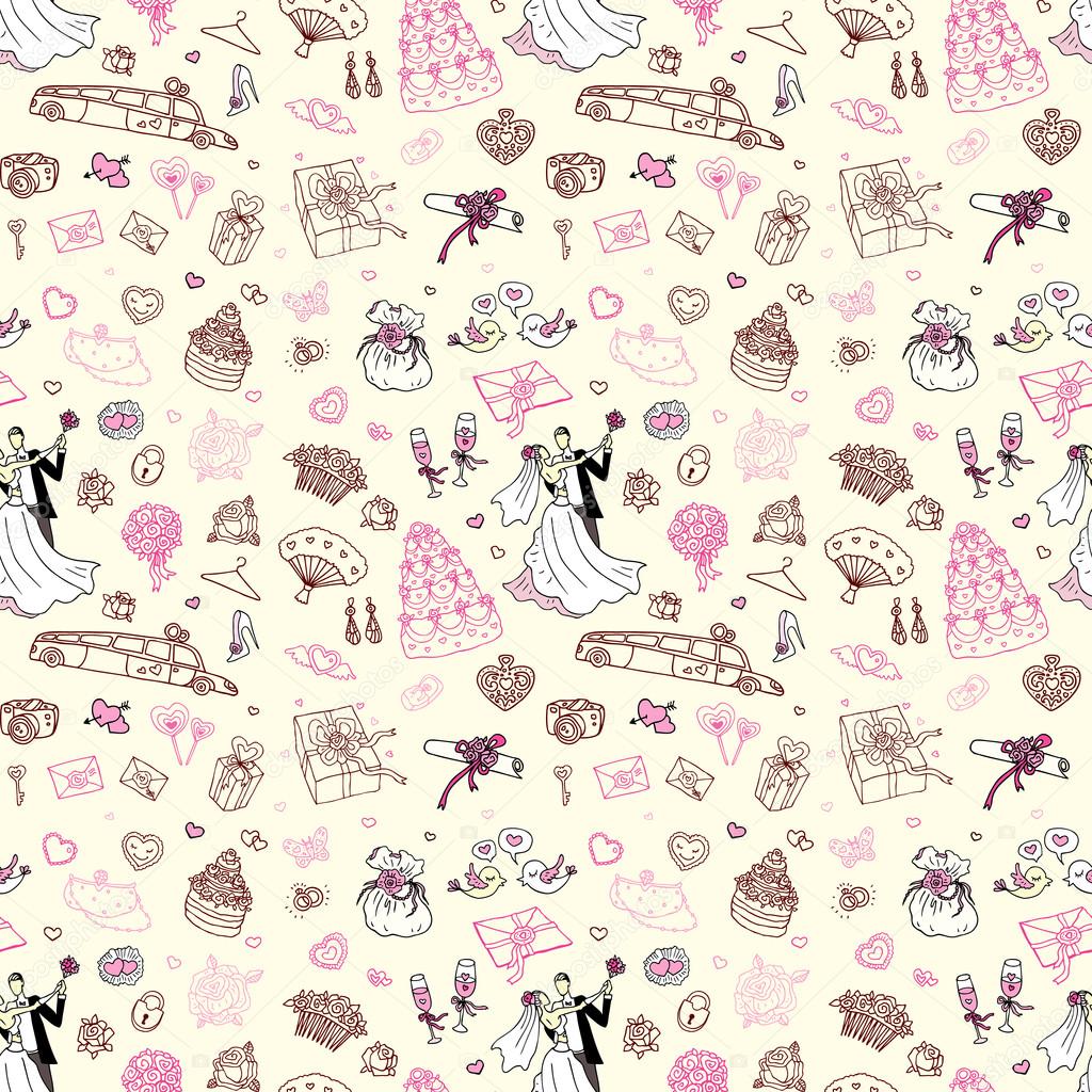 Seamless wedding patterns. Stock Vector by ©katyaulitina 53362835