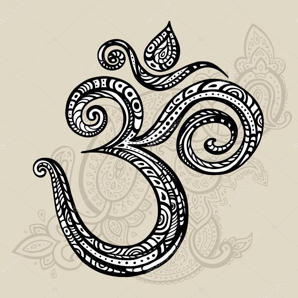 Aum, Om symbol. Stock Vector by ©katyaulitina 77523412