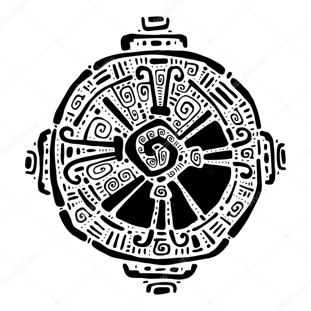 Hunab Ku Mayan Symbol Vector Illustration — Stock Vector © Katyaulitina 79061318