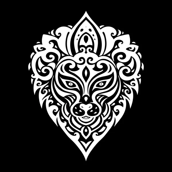 Lions head. Tribal pattern. — Stock Vector © katyaulitina #84747594