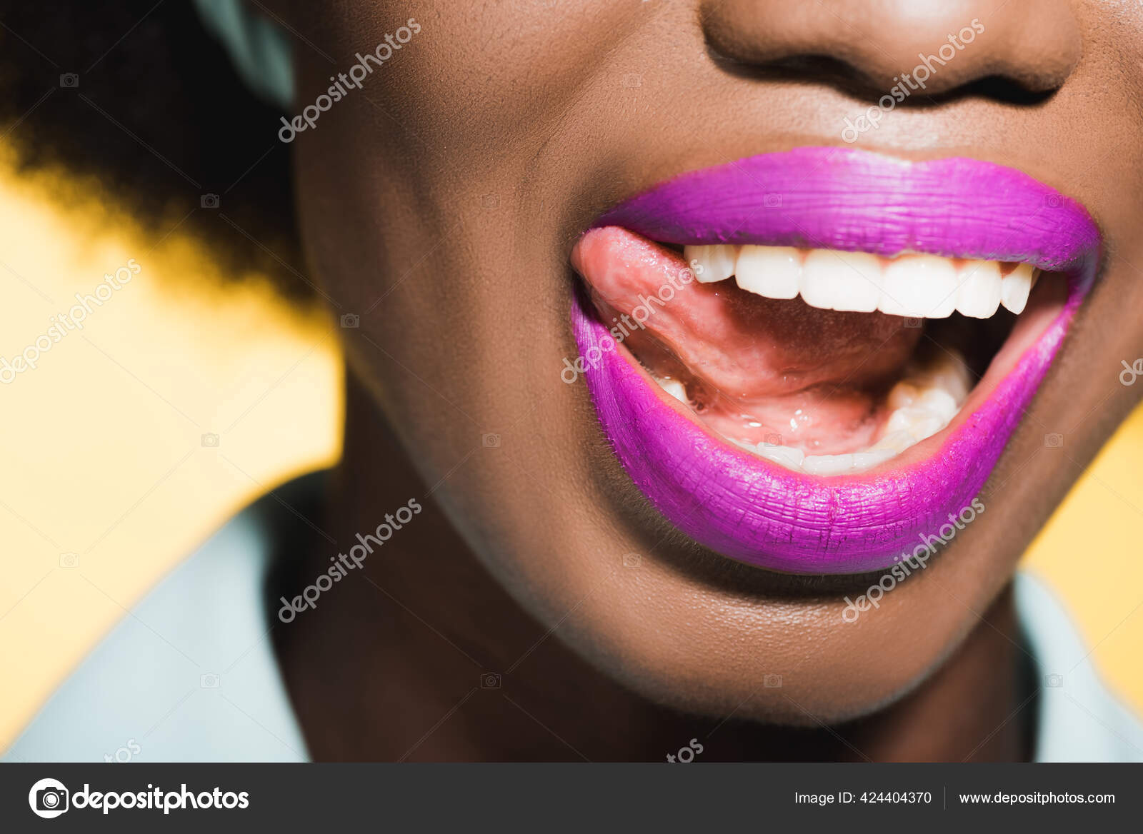 African American Lips Smiling