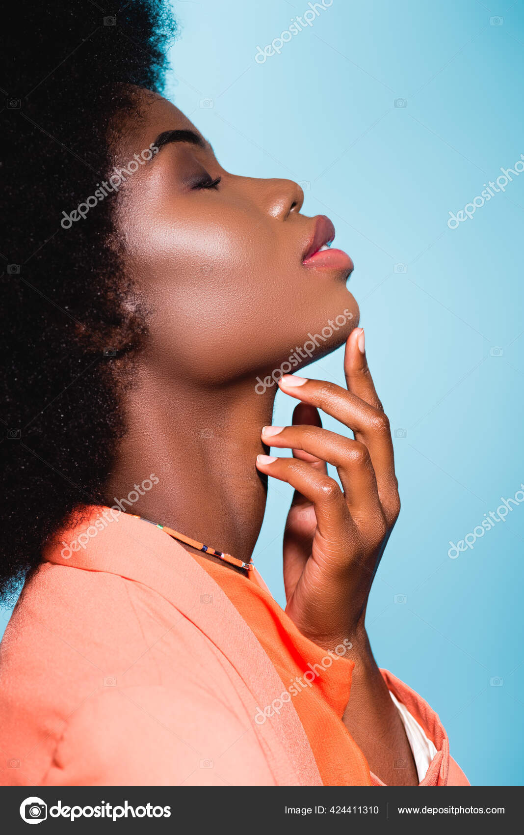African Woman Side Profile