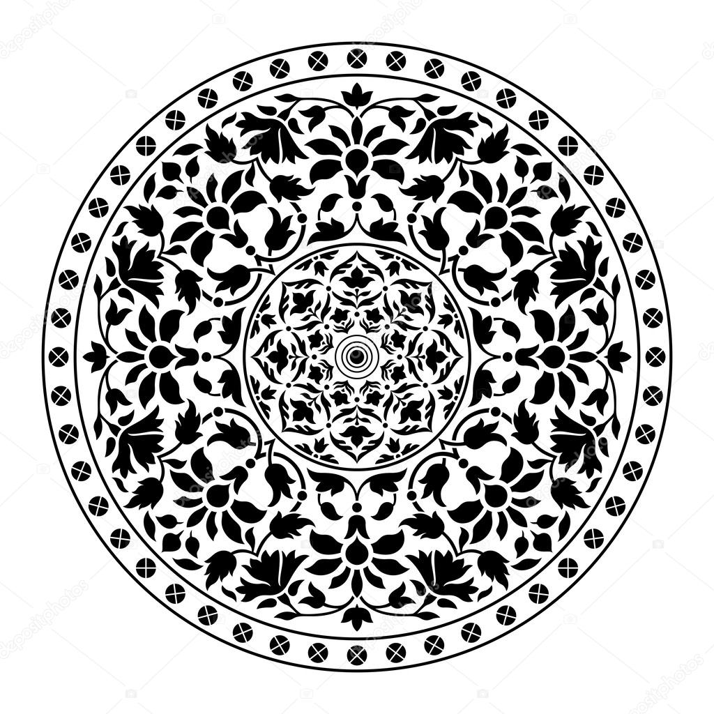 Round Flower Vector