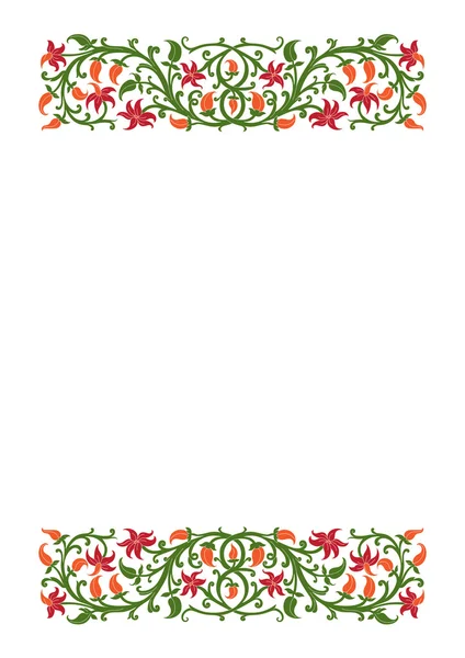 Floral frame in medieval style. — Stock Vector © lookus #77861800