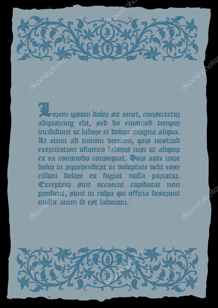 Template book page in a medieval style. Stock Vector Image by ©lookus ...