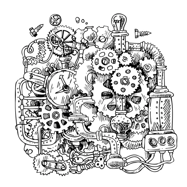 Steampunk mechanism sketch — Stock Vector © Margarita_87 #93579064 Steampunk mechanism sketch — Stock Vector © Margarita_87 #93579064