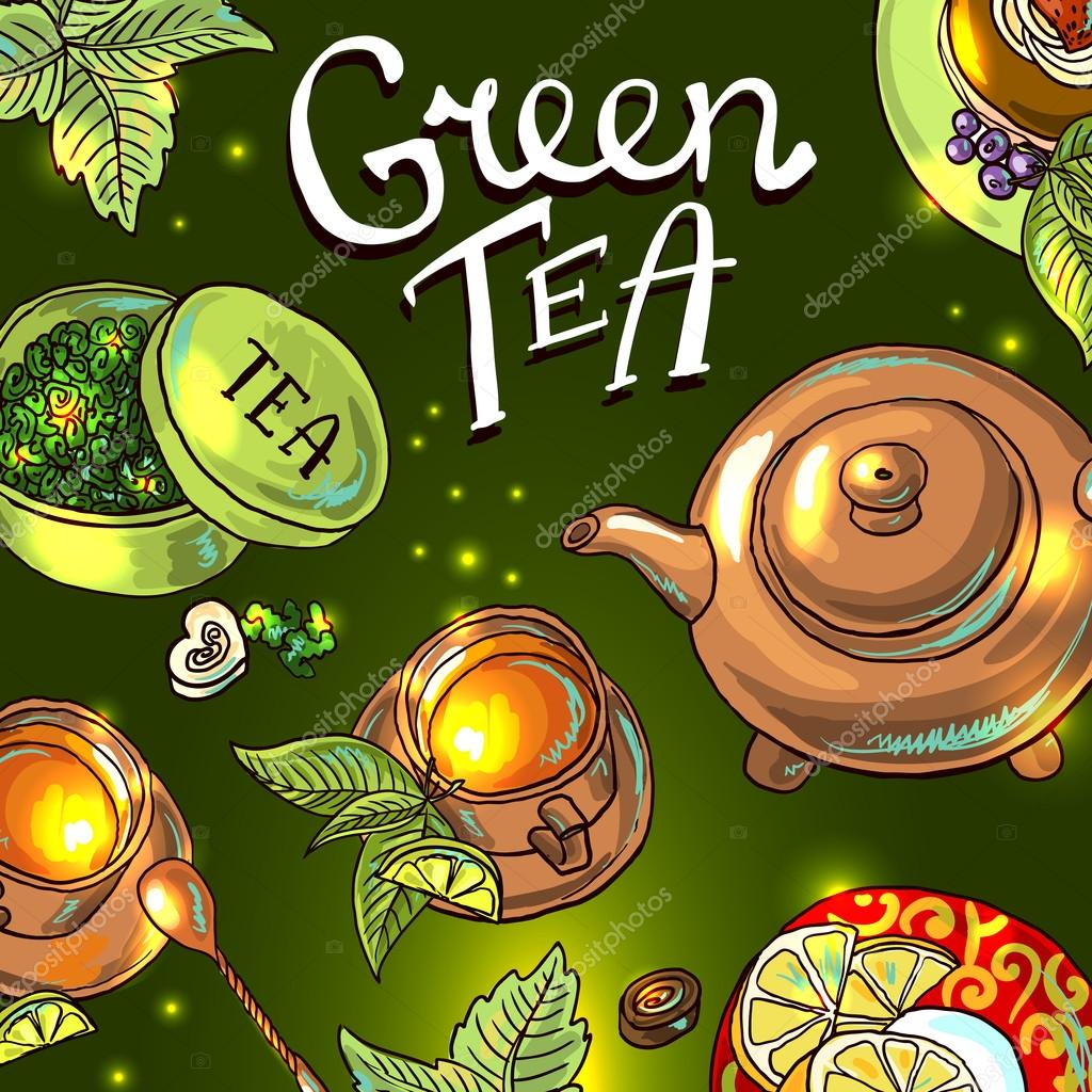 Tea background Stock Vector by ©Margarita_87 62787045