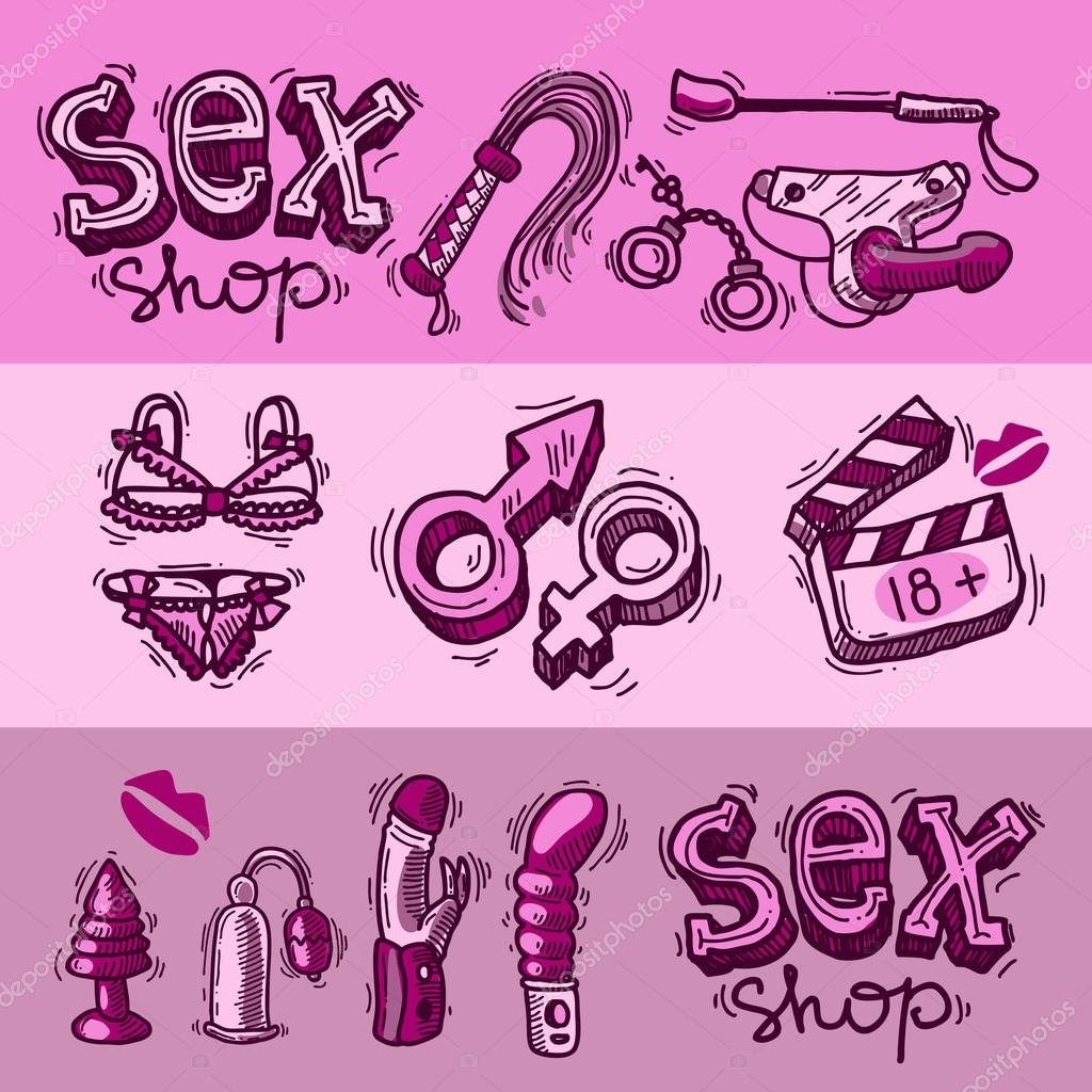 Tienda De Sexo Vector Gráfico Vectorial © Margarita 87 Imagen 72273629