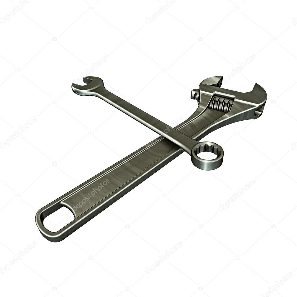 3d illustration of work tools isolated on white background Stock Photo ...