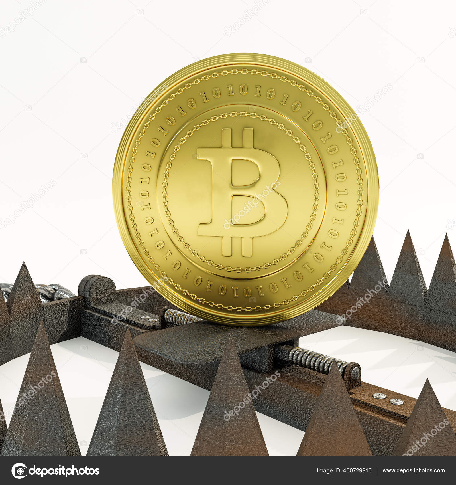 Bear Trap Isolated White Background Illustration — Stock Editorial ...