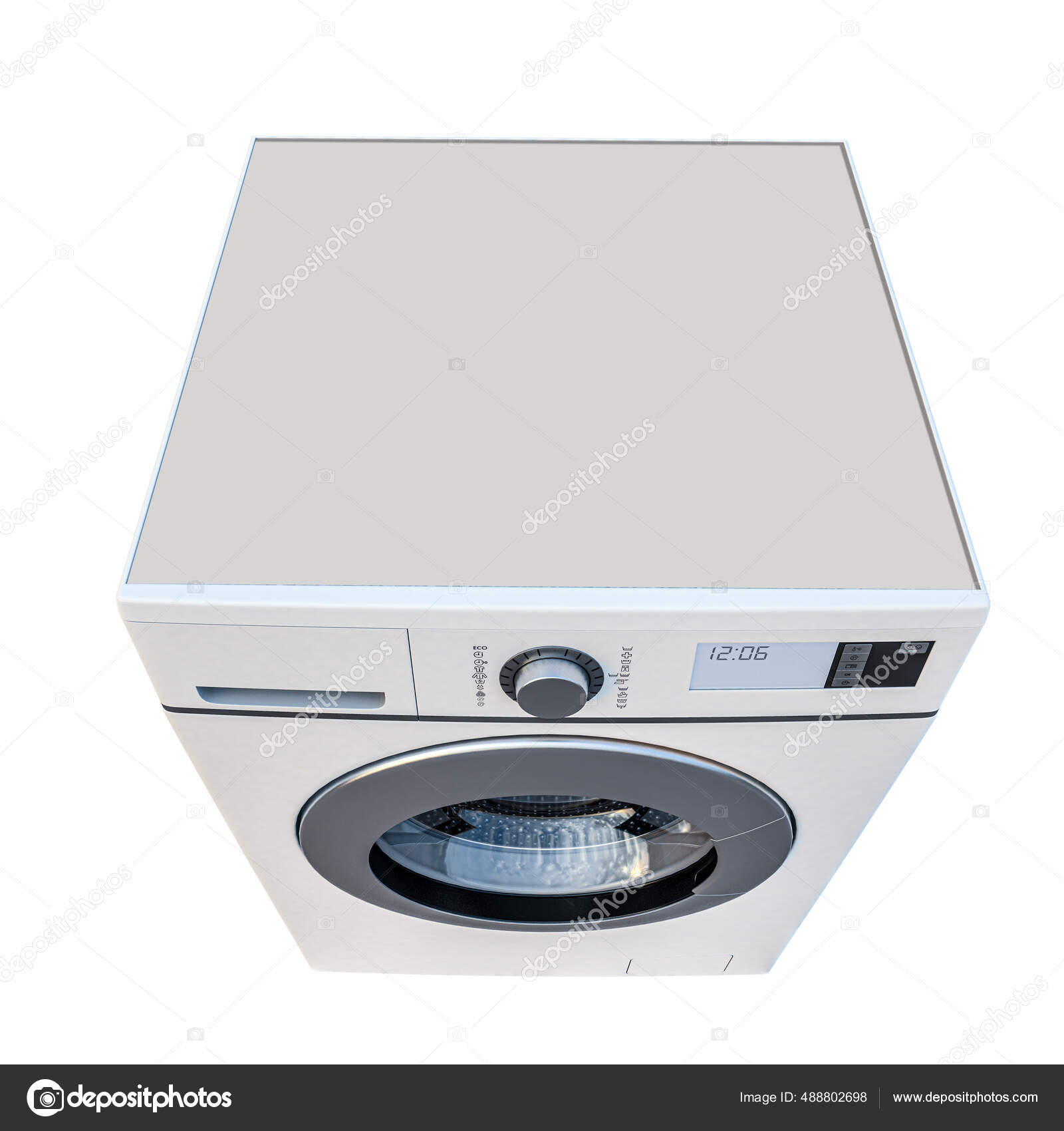Washing Machine Isolated White Background Illustration — Stock Photo ...