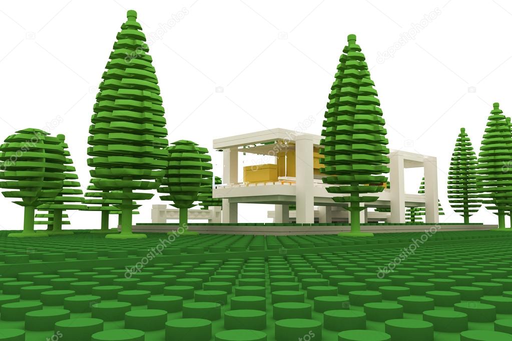 Modern house made with plastic bricks Stock Photo by ©homeworks255 51962579