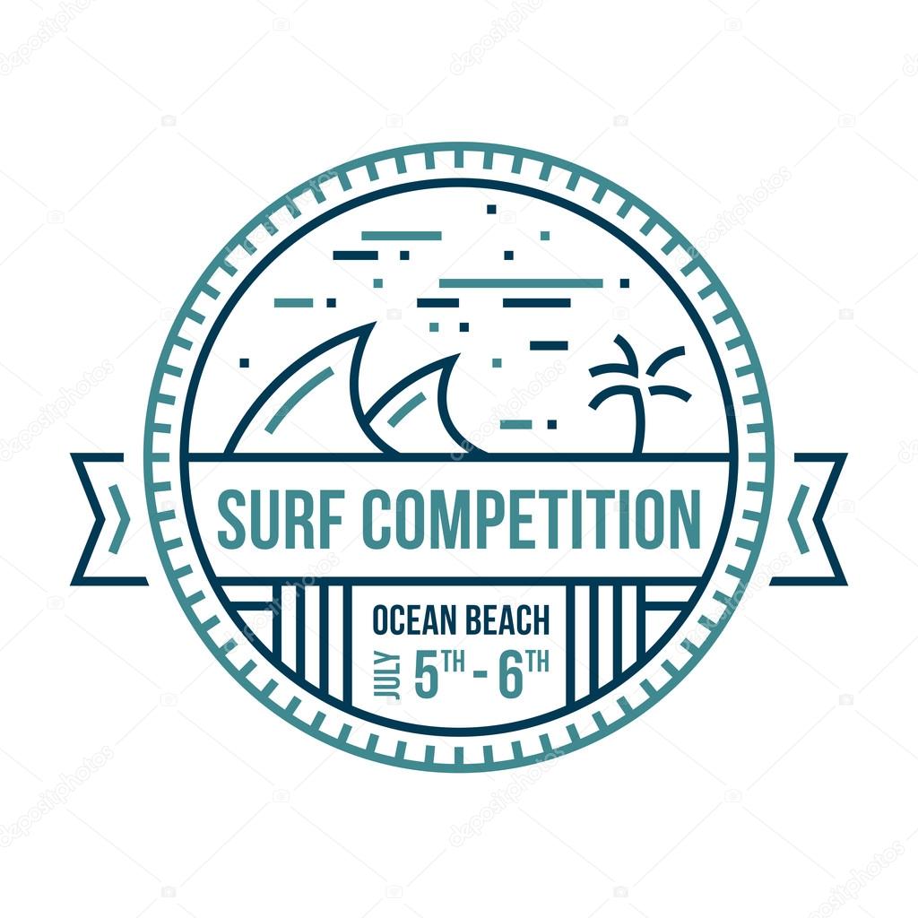 Surf emblem Stock Vector Image by ©emberstock #77875346