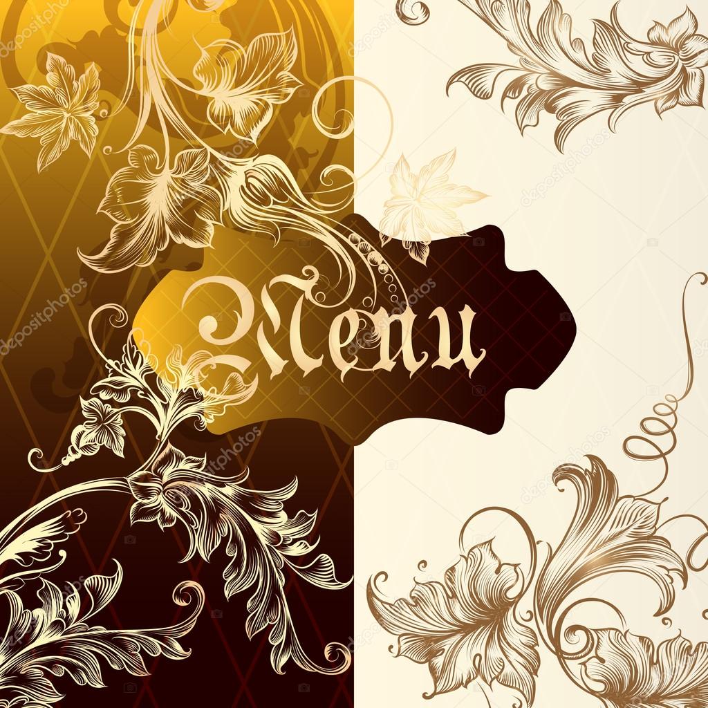 Menu design with vintage elements Stock Vector by ©MashaKotscur 73470203