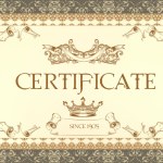 Vintage certificate with gold, luxury, ornamental frames Stock Vector ...
