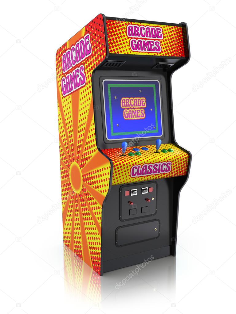 Colorful retro arcade game machine Stock Illustration by ©mipan #124694022