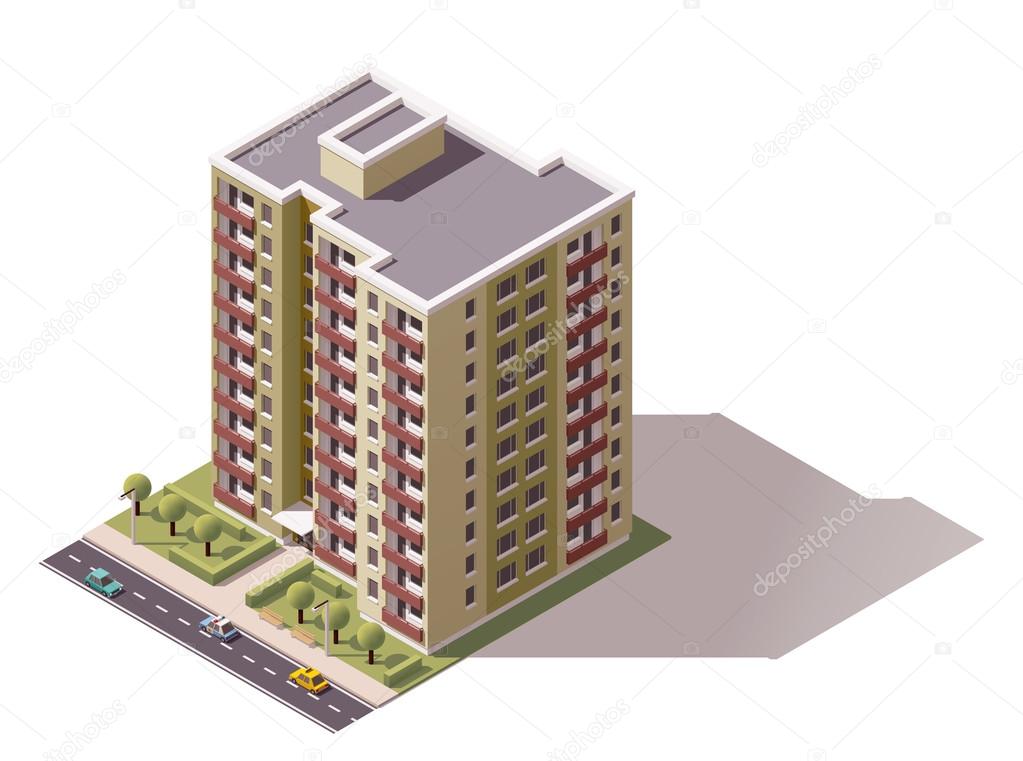 Edificio Isométrico Vectorial 2024