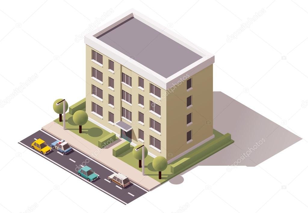 Edificio isométrico vectorial Vector de stock por ©tele52 100102404