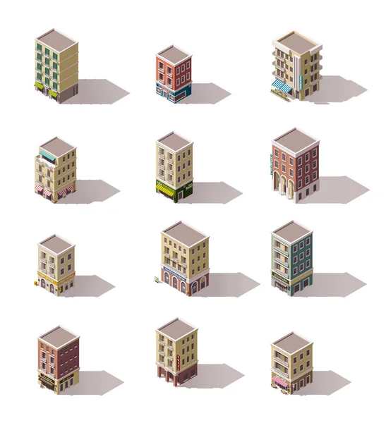 Vector isometric city buildings set Stock Vector Image by ©tele52 #71255737
