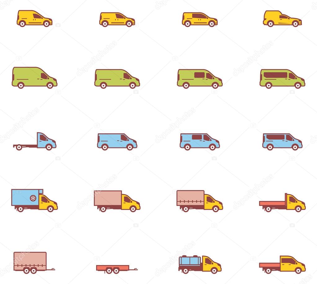 Vector commercial transport icons Stock Vector Image by ©tele52 #64982779
