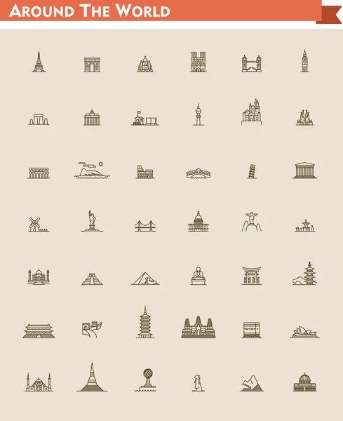 100,000 World landmarks icon Vector Images | Depositphotos