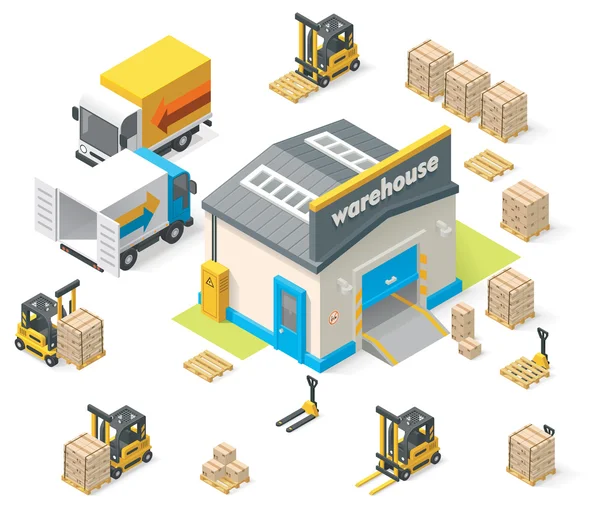 ᐈ Warehouse isometric stock vectors, Royalty Free isometric warehouse ...