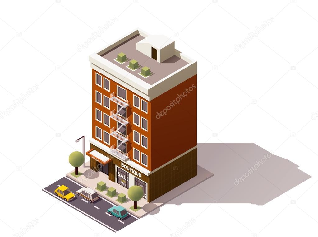 Vector isometric building Stock Vector by ©tele52 90019428 Vector isometric building Stock Vector by ©tele52 90019428