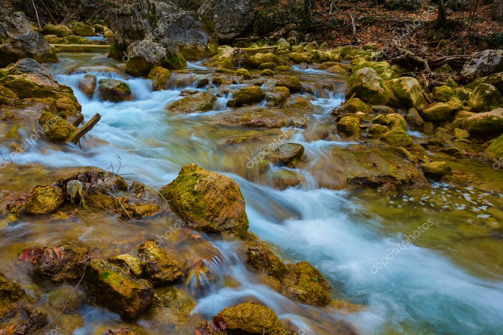 Closeup mountain river — Stock Photo © york_76 #57685565